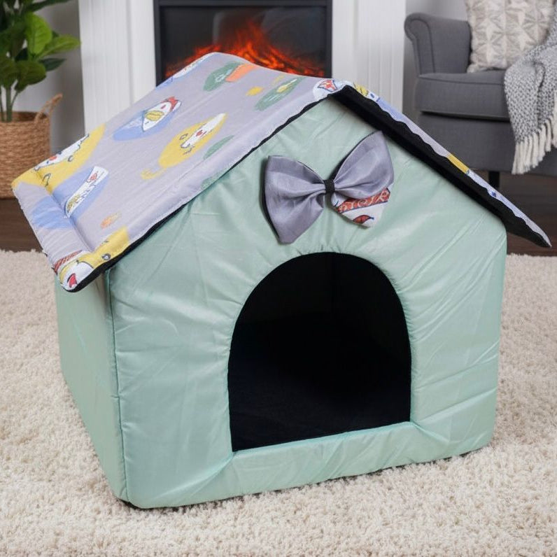 Cozy Cat Bow House | Soft & Comfortable Cat Bed – PetsPark.pk