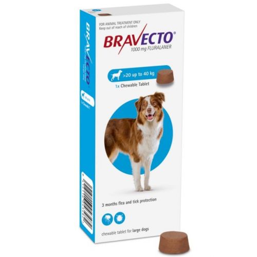 Bravecto 1000mg Chewable Tablets for Large Dogs for Puppies and Dogs ...