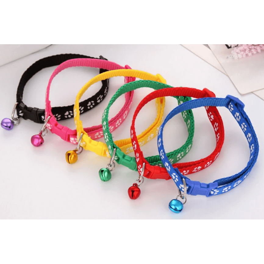 Cute Printed Paws Cat Collar with Bell – PetsPark.pk